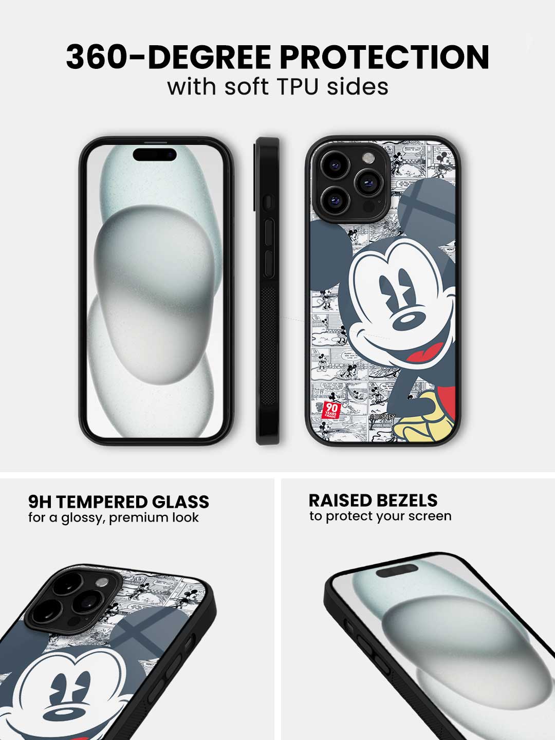 Mickey comic strip - iPhone 13 Pro Glass Cover - Buy Online in India ...
