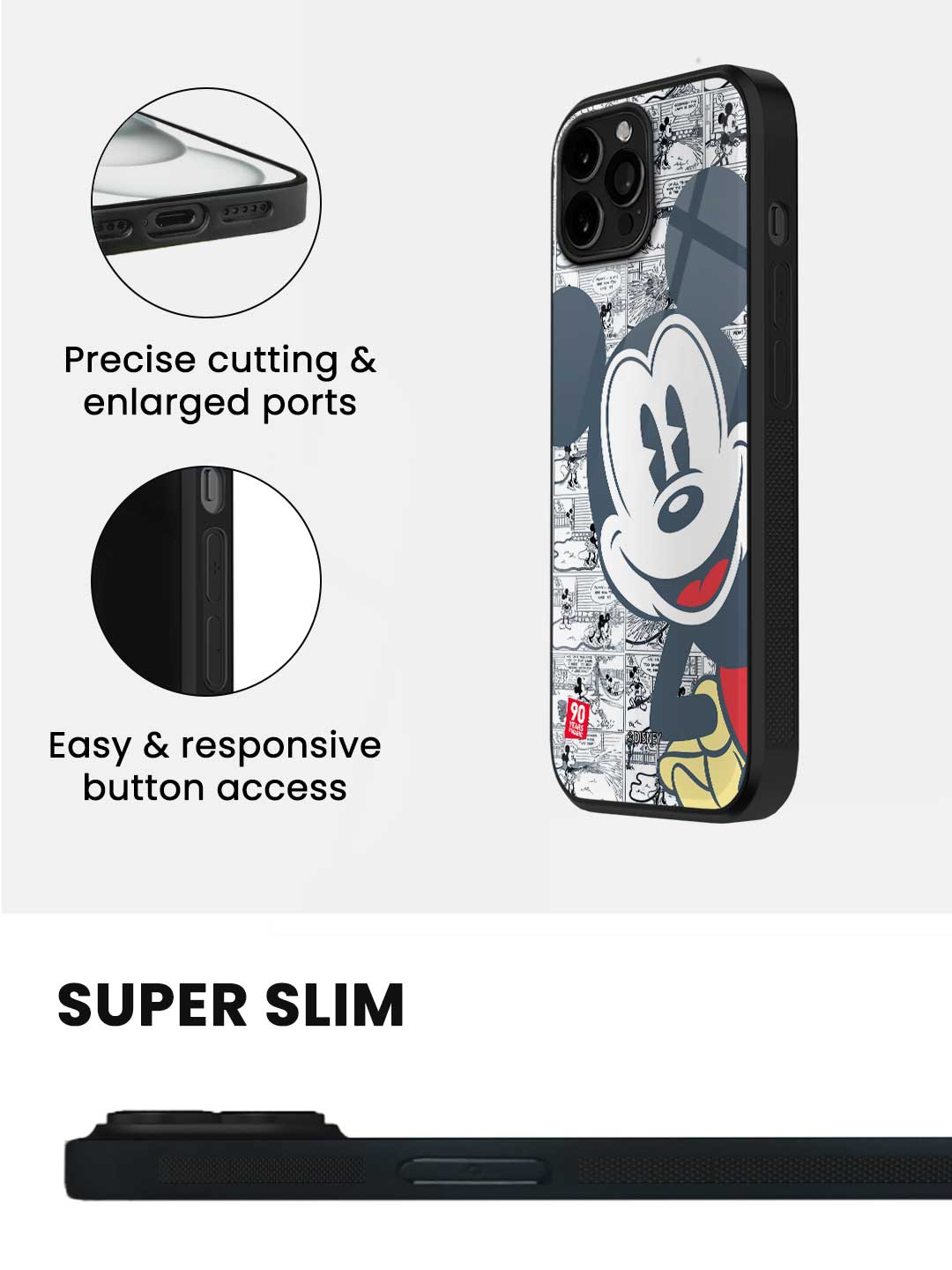 Mickey comic strip - iPhone 13 Pro Glass Cover - Buy Online in India ...