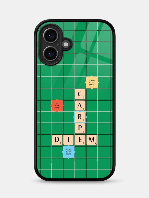 Scrabble Game - iPhone 16 Glass Cover - Buy iPhone 16 Cover Online in ...