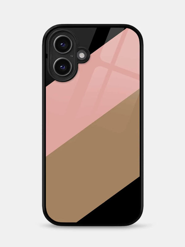 Slanted Brown Pink - iPhone 16 Glass Cover